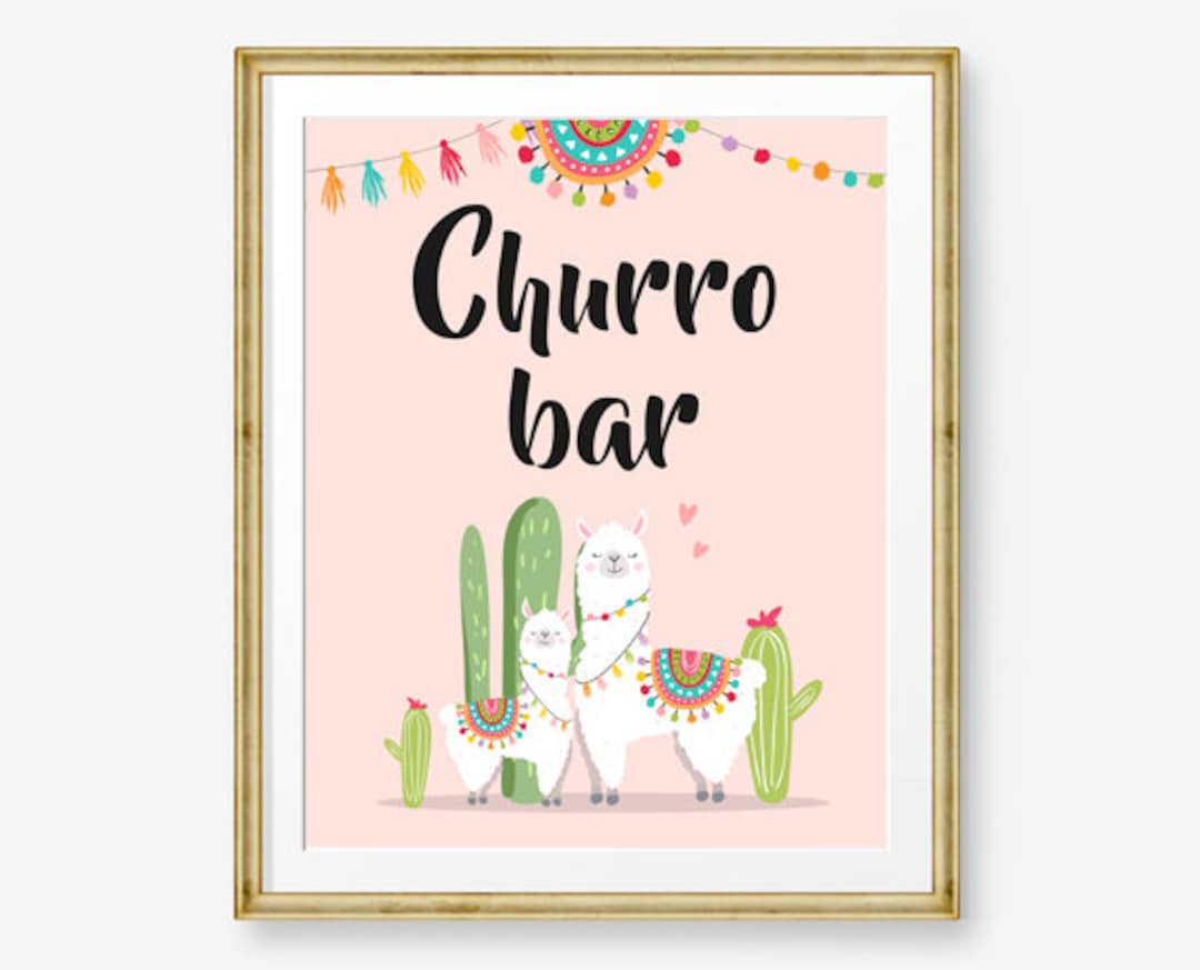 Llama Churro Bar Sign Wedding Fiesta Cinco De Mayo Couples - Etsy