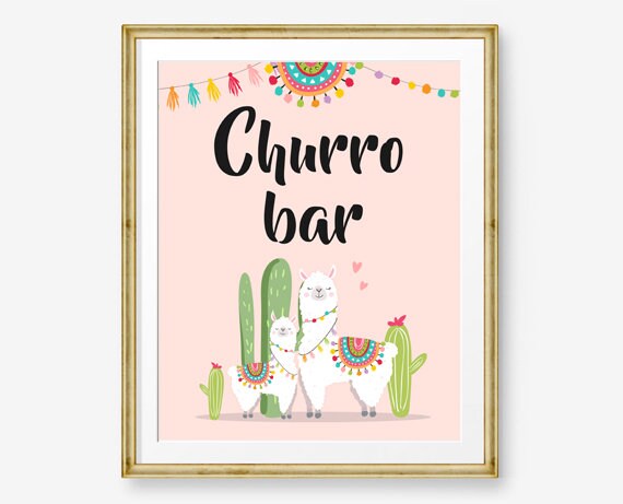 Llama Churro Bar Sign Wedding Fiesta Cinco De Mayo Couples | Etsy