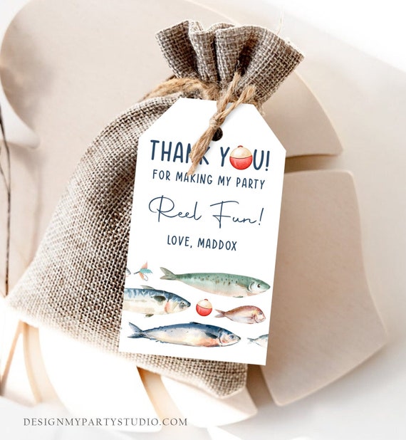 Editable Fishing Birthday Favor Tags Fishing Favors Thank You Tags The ...