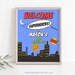 Editable Superhero Birthday Welcome Sign Boy Superheroes Party Super ...