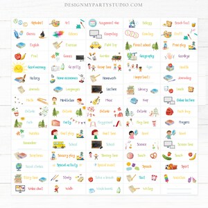 Visual Homeschool Schedule Cards Homeschooling Subjects Daily Routine ...