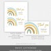 Editable Rainbow Gable Gift Box Label Muted Rainbow Birthday Party Boy ...