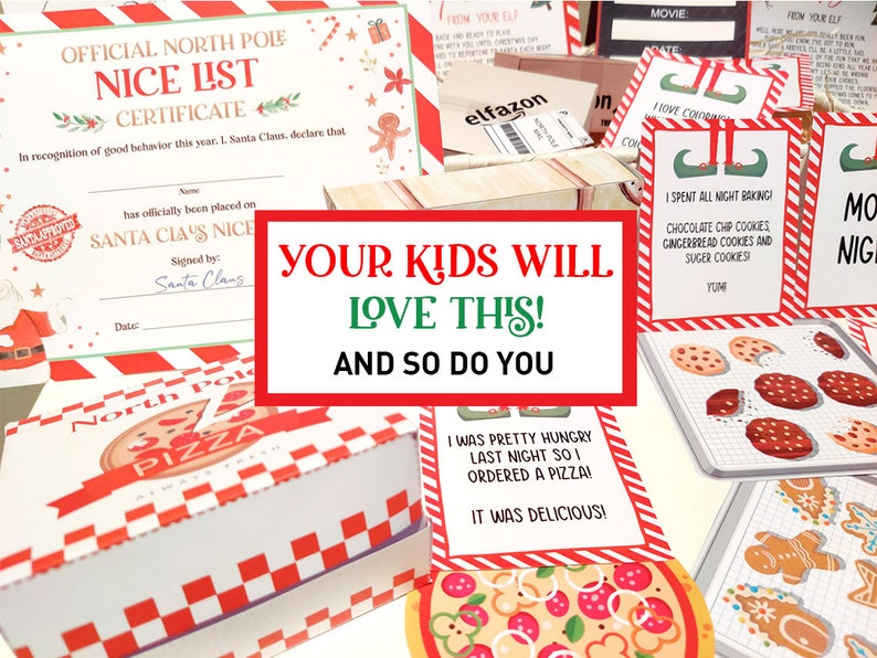 Printable 12 Day Magic Elf Kit Instant Download Elf Props Activities ...