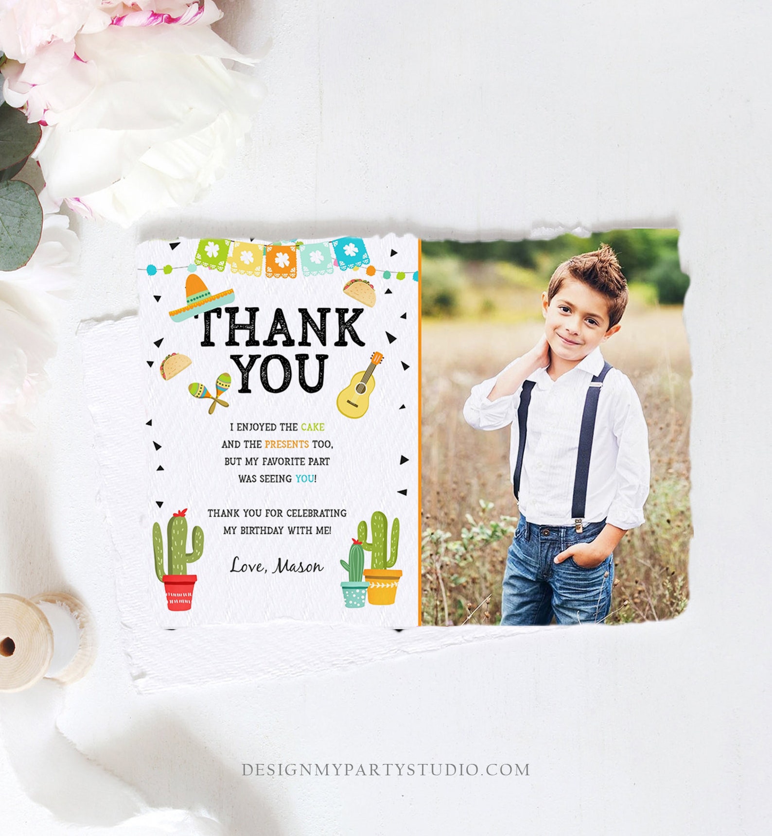 Editable Taco Fiesta Thank You Card Birthday Party Baby Bridal - Etsy