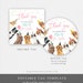 Editable Cats and Dogs Favor Tags Puppy Kitten Birthday Thank - Etsy
