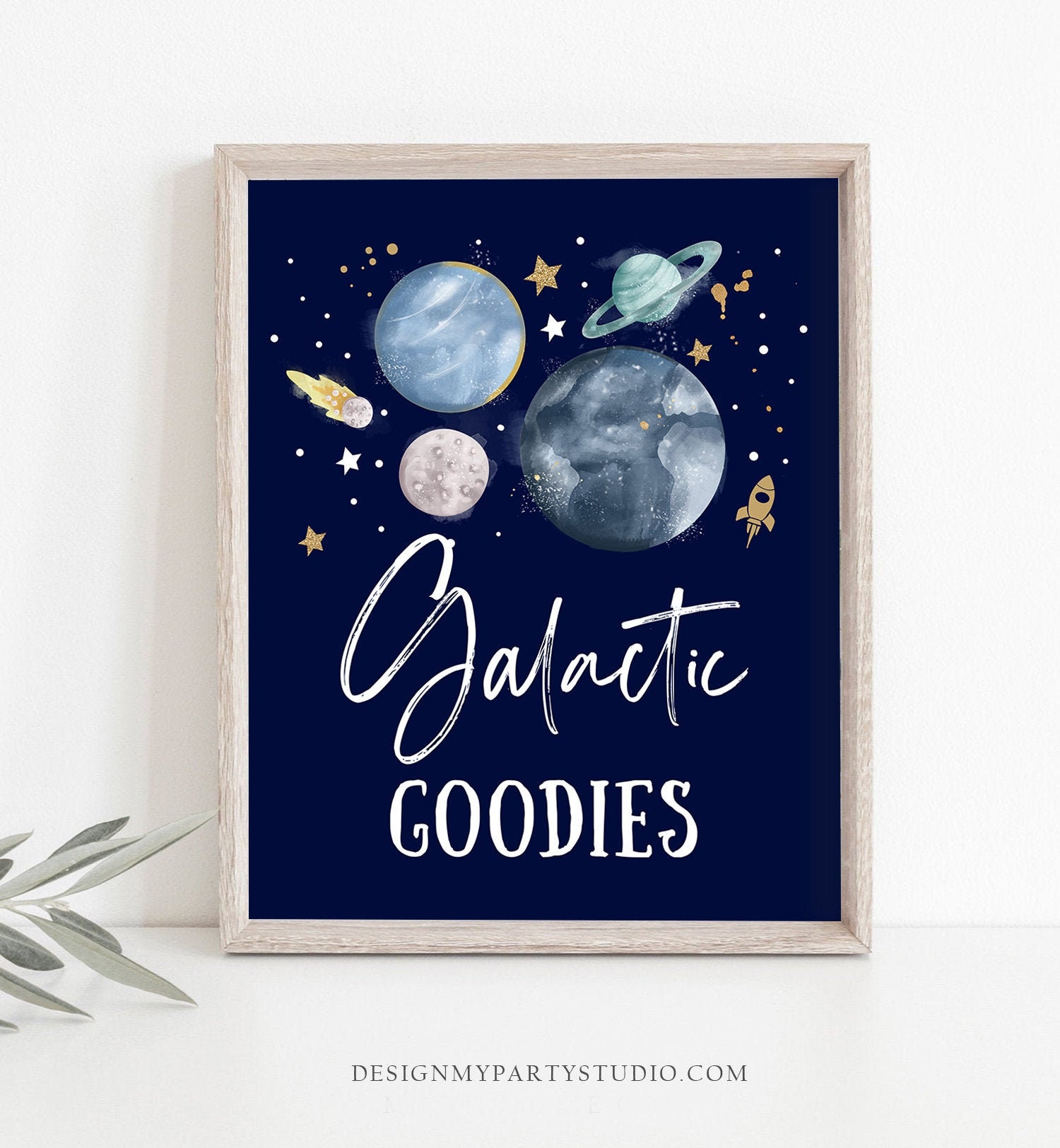 Galactic Goodies Space Party Sign Outer Space Birthday Sign | Etsy