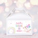 Editable Unicorn Birthday Party Gable Box Favor Label Magical Unicorn ...