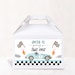 Editable Growing up Two Fast Gable Box Favor Blue Race Car Birthday ...