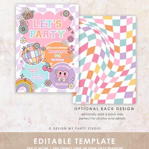 Editable Preppy Birthday Party Invitation Let's Party Birthday Varsity ...