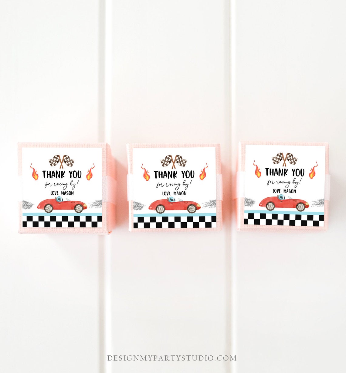 Editable Racing Favor Tags Race Car Birthday Thank You Label - Etsy Canada