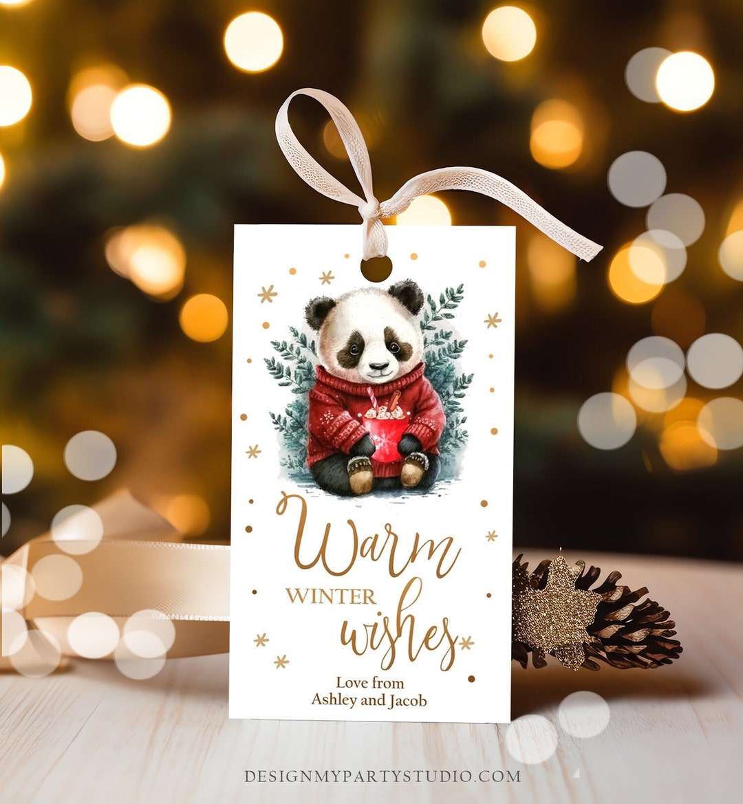 Editable Warm Wishes Tag Personalized Christmas Tag Hot Cocoa Tag ...