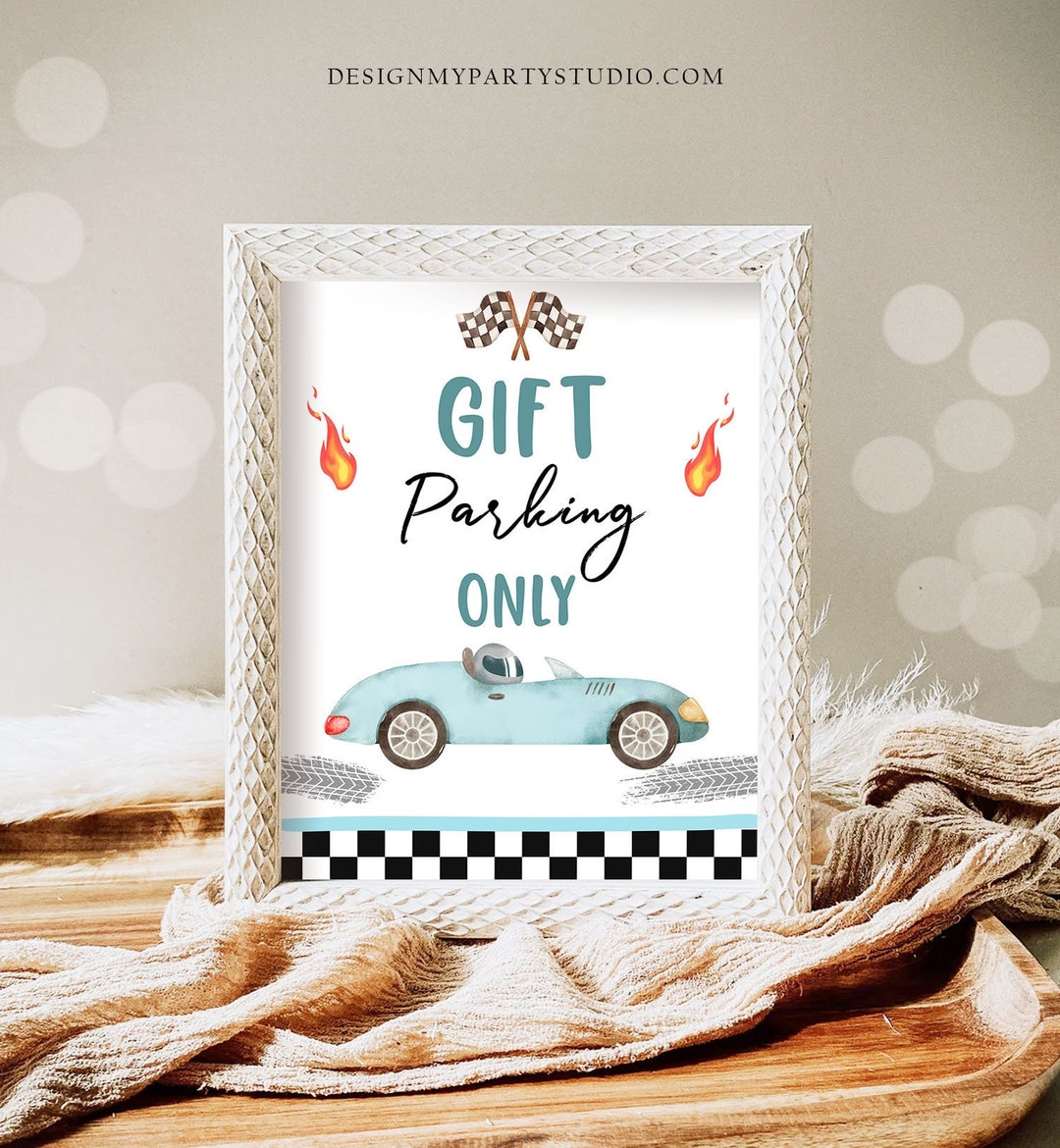 Gift Parking Only Sign Race Car Birthday Party 2nd Birthday Growing up ...