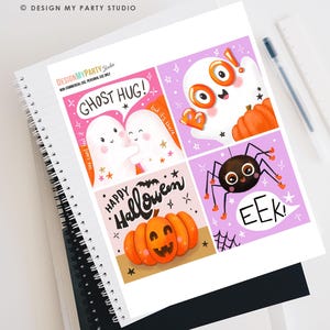 Halloween Mini Cards Halloween Favor Tags Lunch Box Notes Cute ...