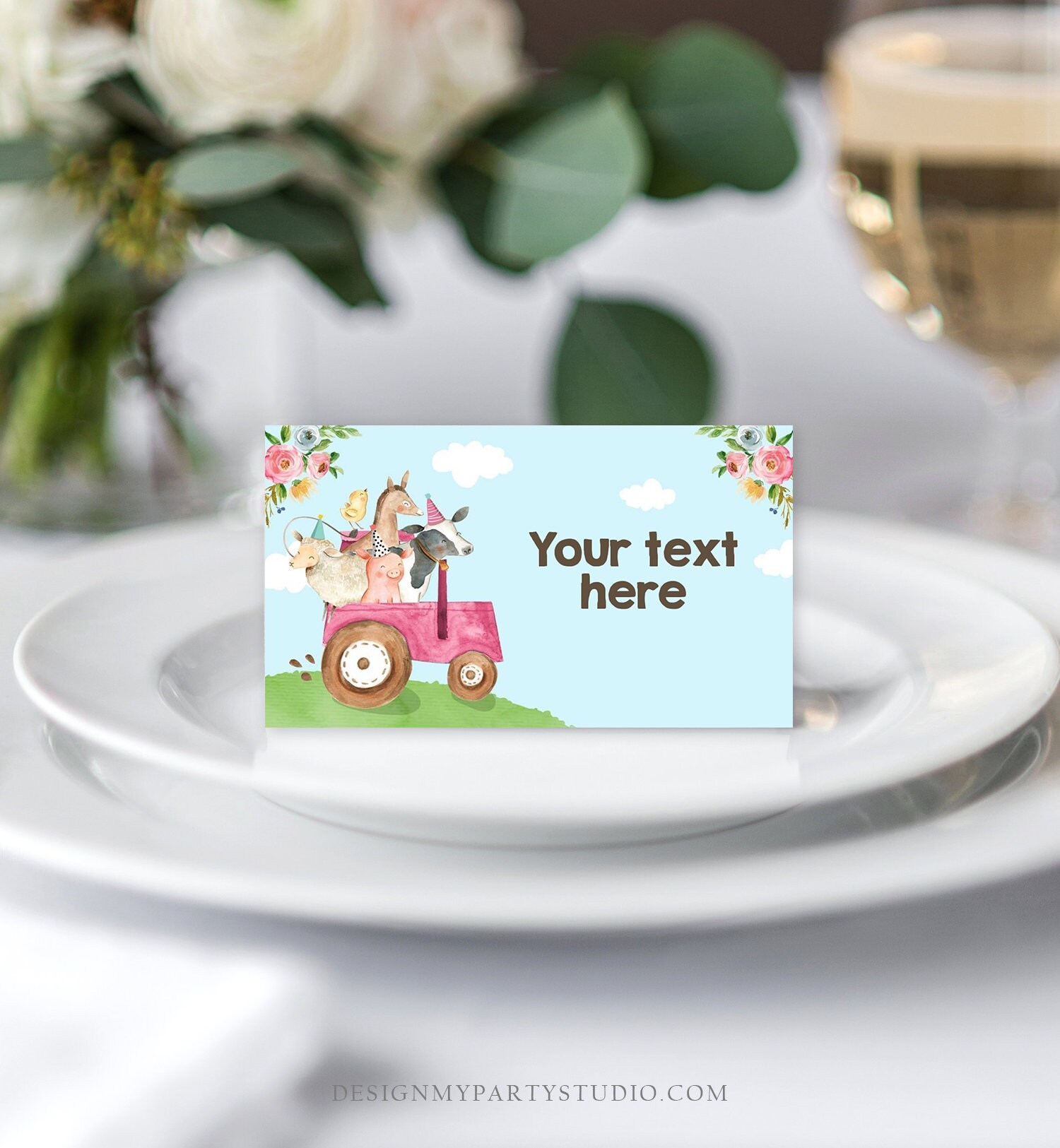 Editable Farm Animals Food Labels Barnyard Birthday Food Cards - Etsy