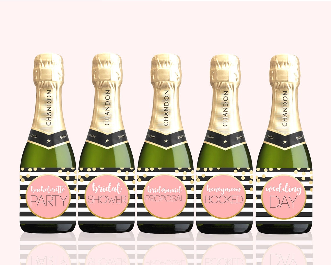 Mini Champagne Labels Wine Labels Milestone Champagne Bottle - Etsy