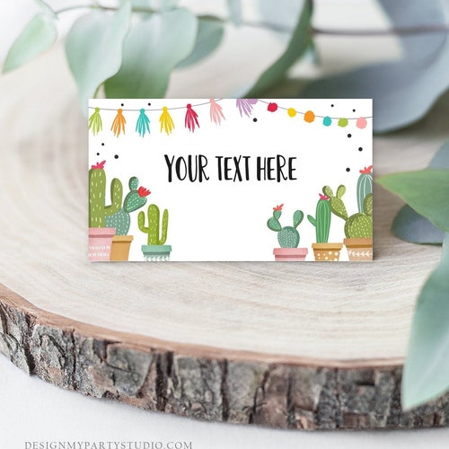 Fiesta Food Labels Fiesta Buffet Food Tent Card Editable - Etsy