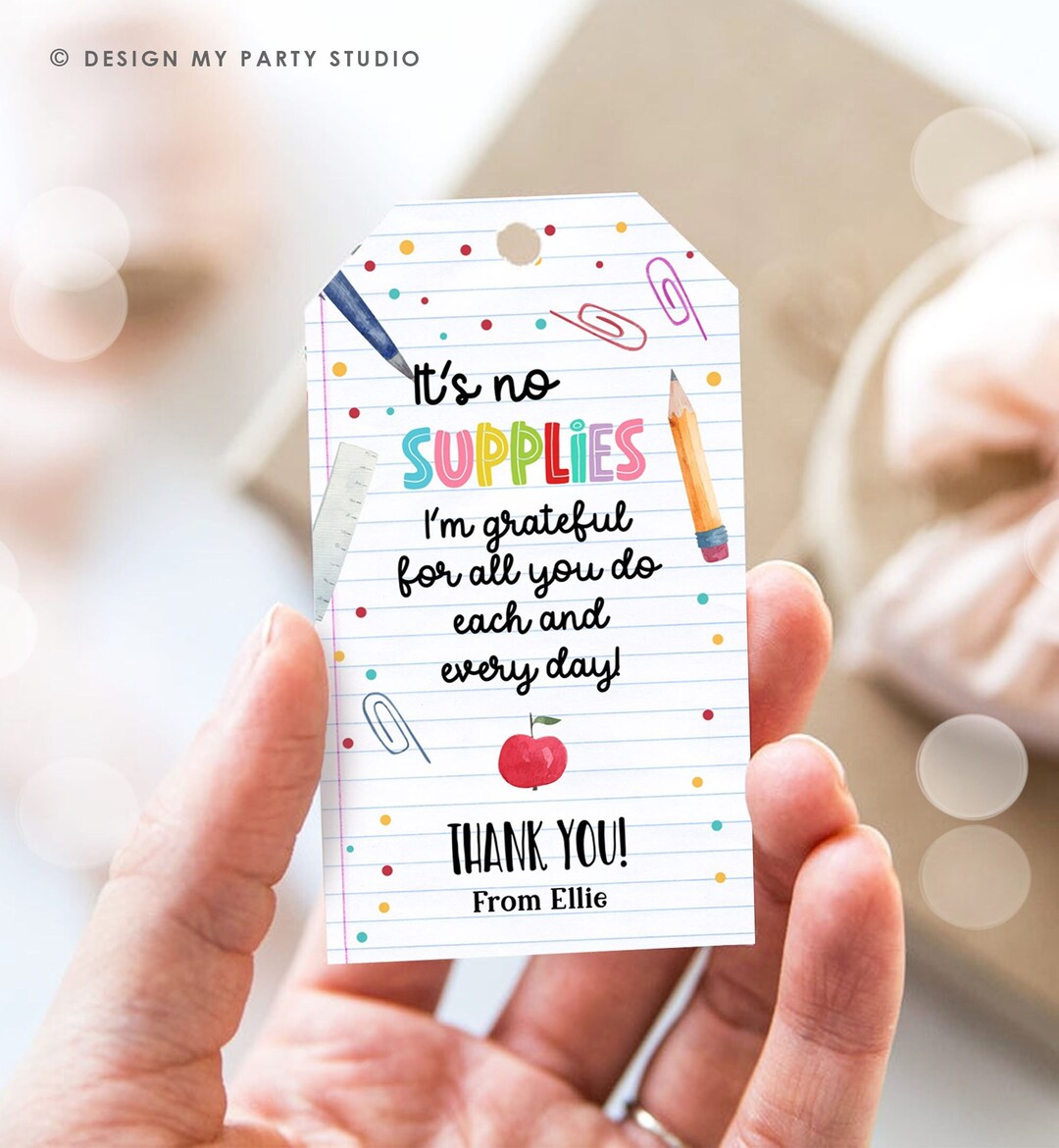 Editable Teacher Appreciation Tags Teacher Tag End of School Year ...