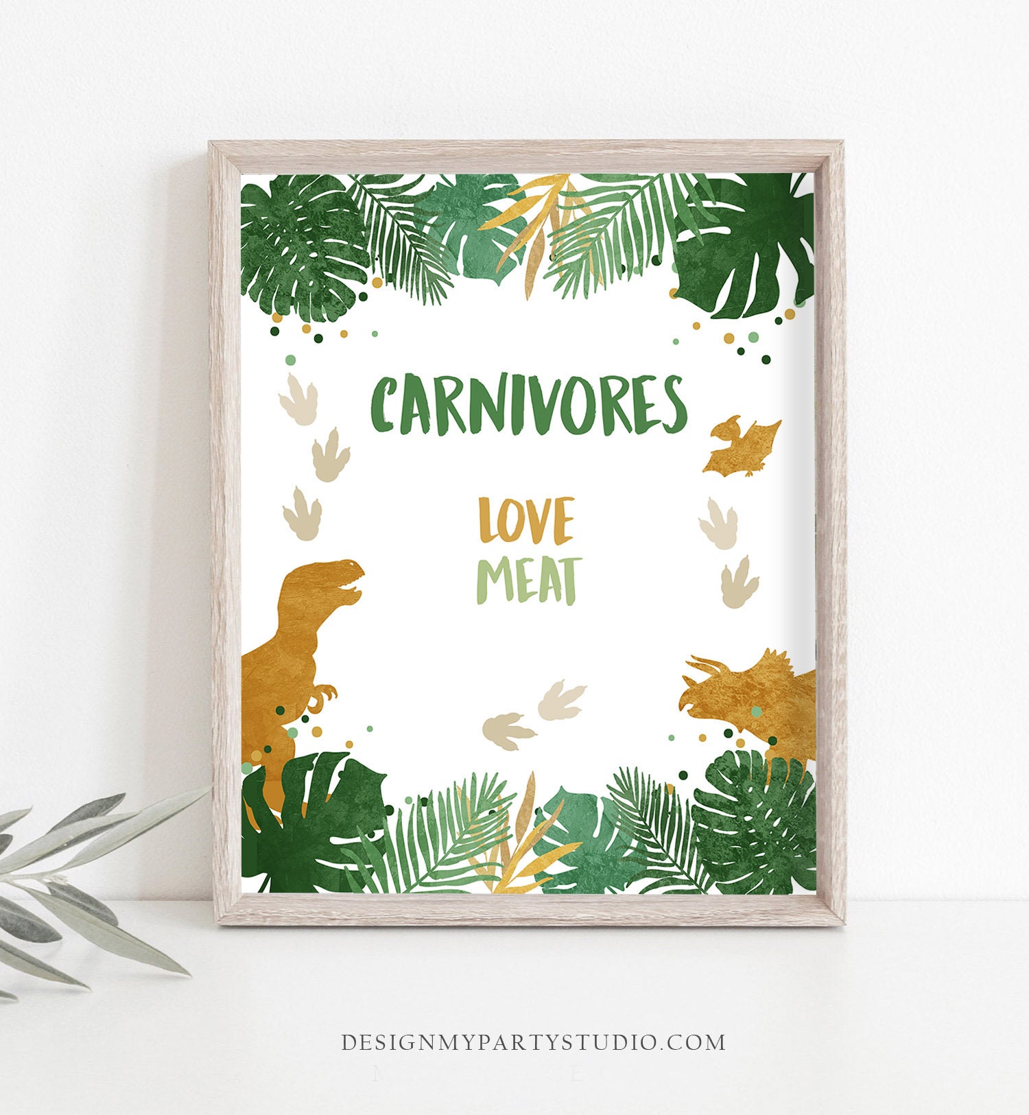Party Supplies Banners & Signs Carnivore Cave Dinosaur Birthday Sign ...