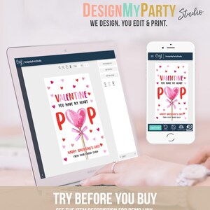 Editable Lollipop Valentines Tag Valentine's Day Gift Tag You Make My ...