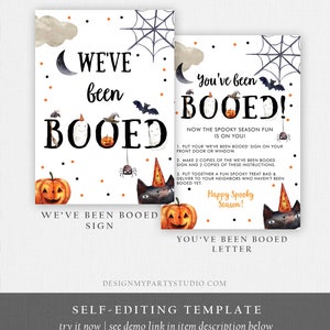 Editable You've Been Booed Halloween Game Printable We've Been Booed ...