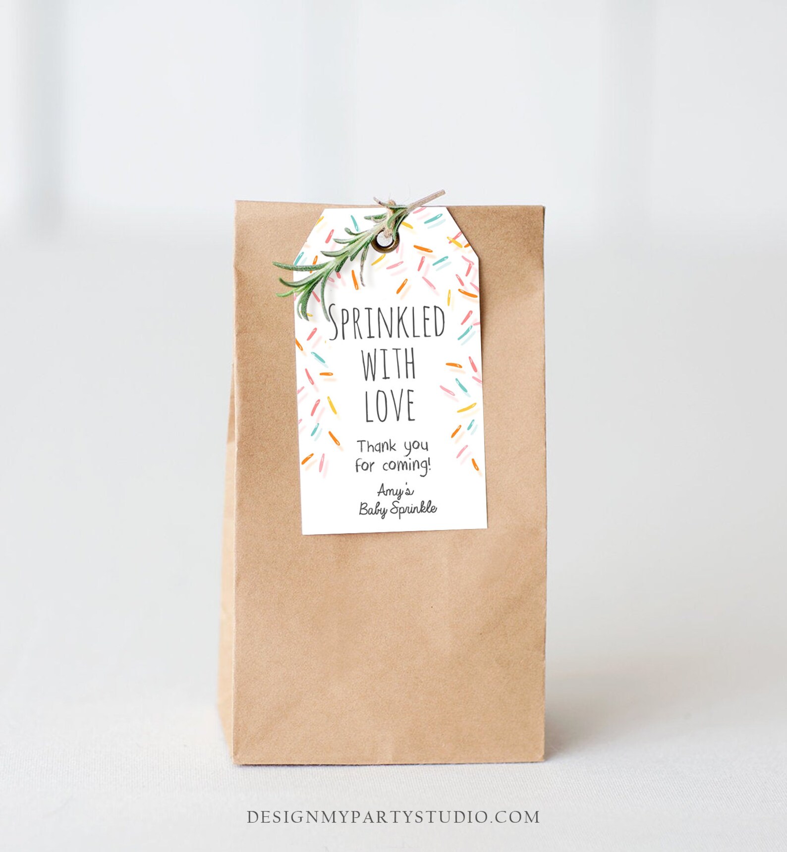 Editable Sprinkled With Love Favor Tags Baby Sprinkle Thank - Etsy