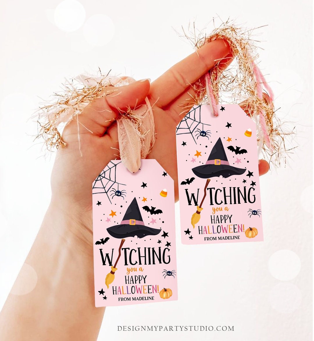 Editable Halloween Favor Tags Witching You a Happy Halloween Trick or ...