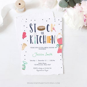 Editable Stock the Kitchen Bridal Shower Invitation Cooking Kitchen ...