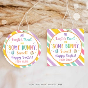 Editable Easter Gift Tags Easter Treat Some Bunny Sweet Classroom ...