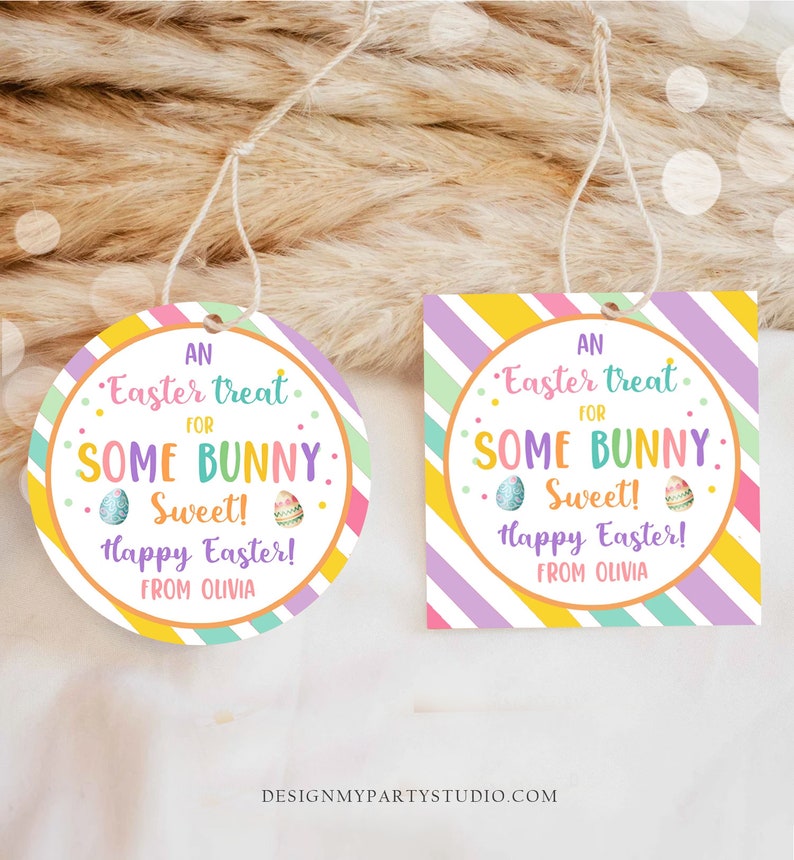 Editable Easter Gift Tags Easter Treat Some Bunny Sweet Classroom ...
