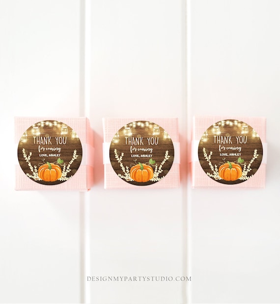 Editable Little Pumpkin Favor Tags Thank You Tag Birthday Baby Shower ...