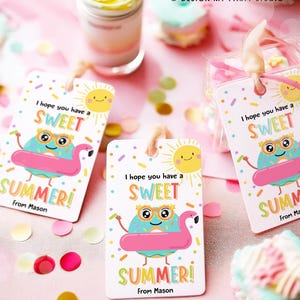 Editable Donut Sweet Summer Teacher Appreciation Tag End of Year Summer ...
