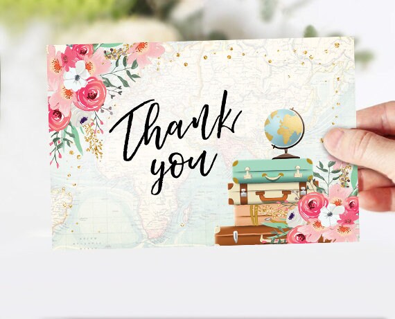 Travel Thank You Card Adventure Thank You Note 4x6 Miss - Etsy