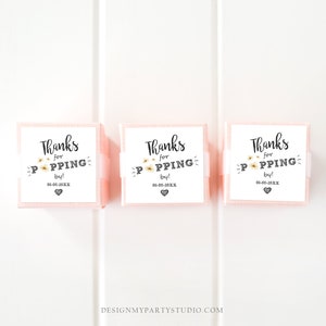 Editable Thanks for Popping by Gift Popcorn Favor Tag String Lights ...