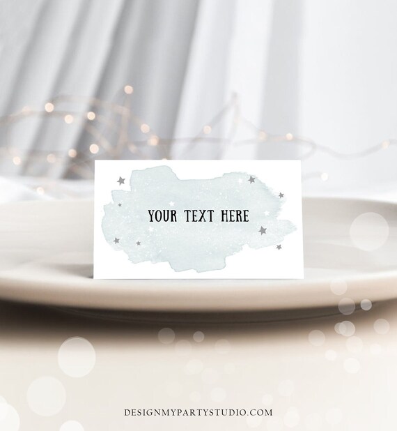 Editable Food Labels Outer Space Birthday Watercolor Food Labels Place ...