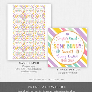 Editable Easter Gift Tags Easter Treat Some Bunny Sweet Classroom ...