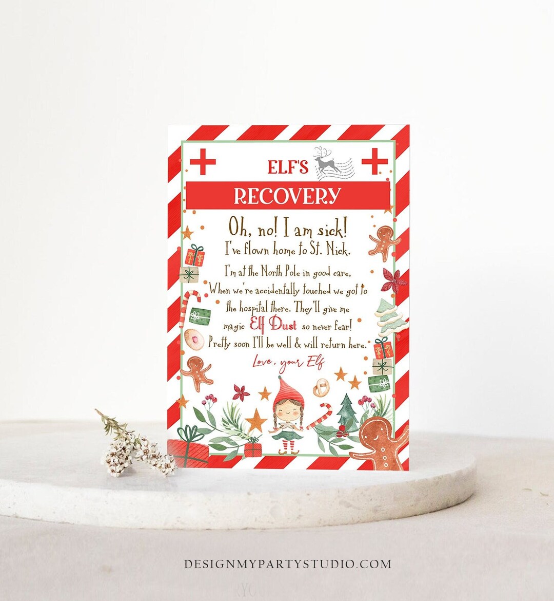 Editable Elf Recovery Letter If Touched and Lost Magic Elf Dust Elf ...