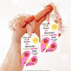 Editable Summer Teacher Appreciation Gift Tag Kids Nail Polish Gift ...