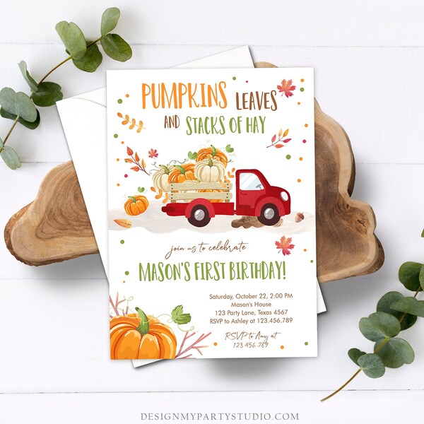 Fall Theme Birthday Invitation - Etsy Canada