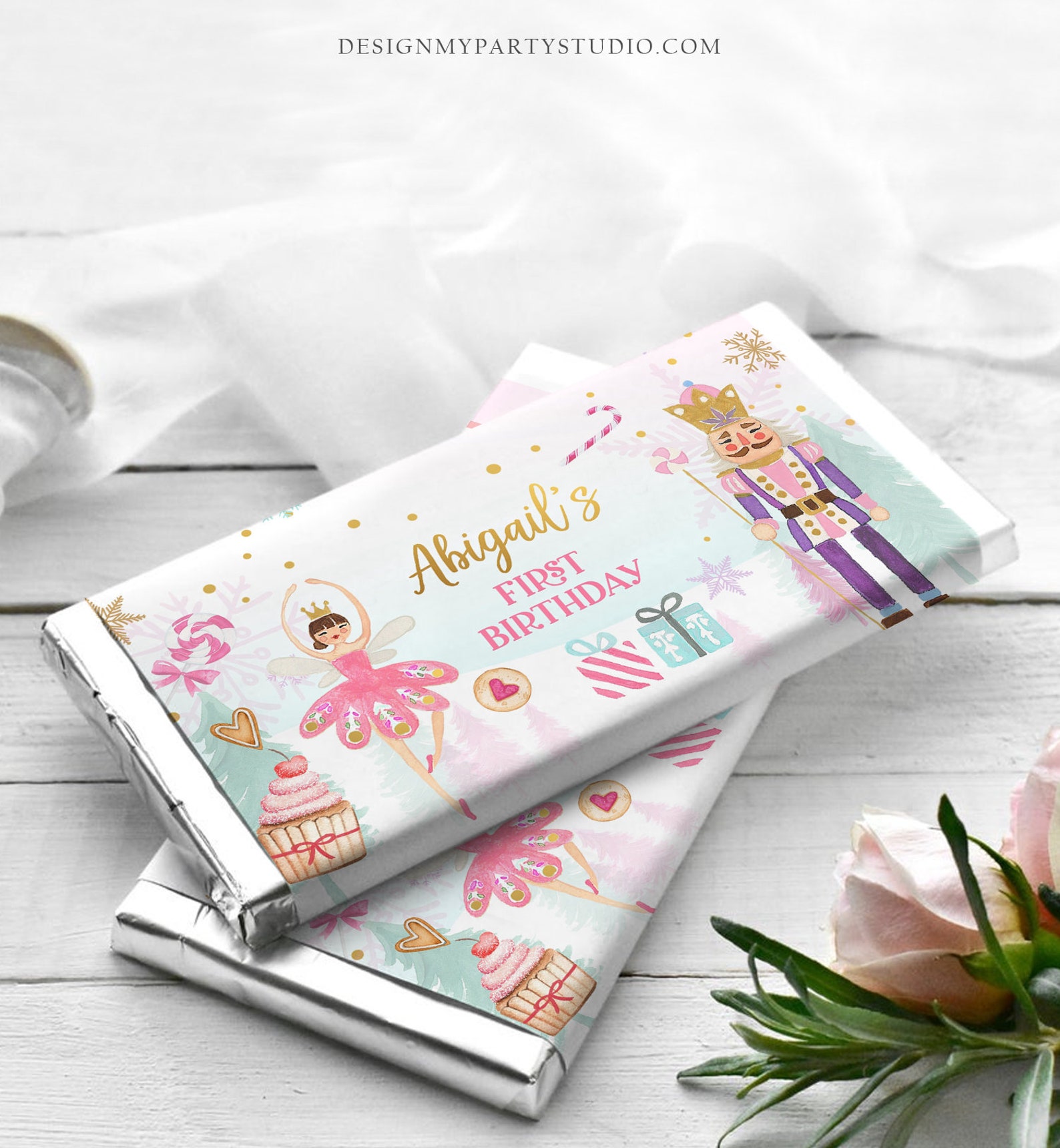 Editable Nutcracker Chocolate Bar Labels Candy Bar Wrapper Nutcracker ...