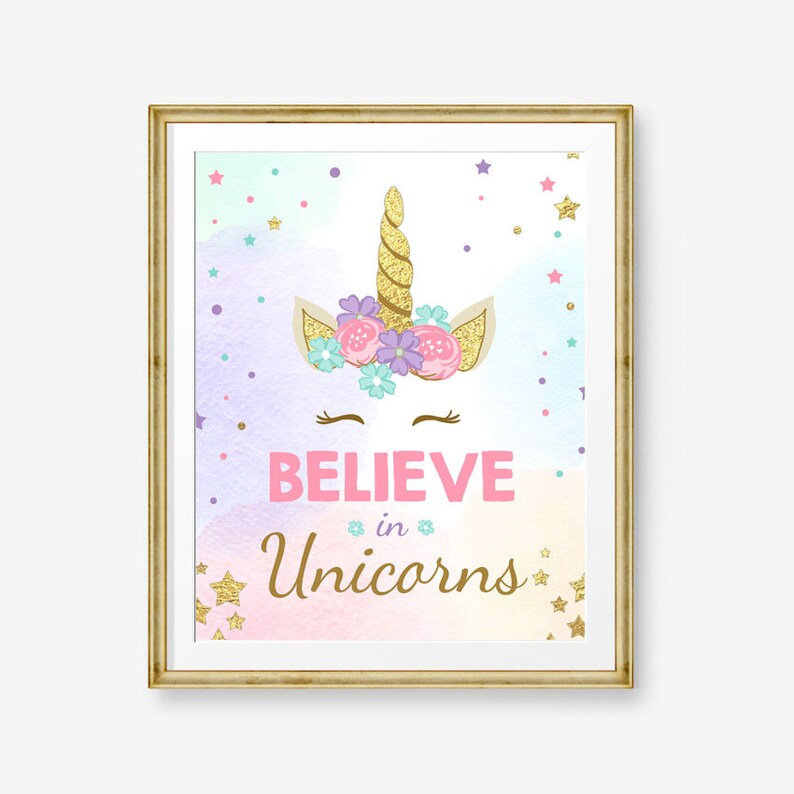 Unicorn Party Sign Unicorn Table Sign Unicorn Birthday Sign - Etsy