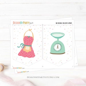 Happy Birthday Banner Cooking Birthday Banner Kitchen Baking Party Baby ...