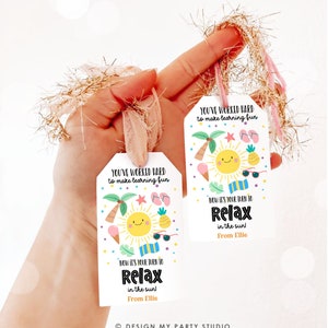 Editable Summer Teacher Appreciation Gift Tag Kids Your Turn to Relax ...