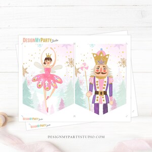 Nutcracker Banner Nutcracker Birthday Girl Bunting Christmas Decor Pink ...