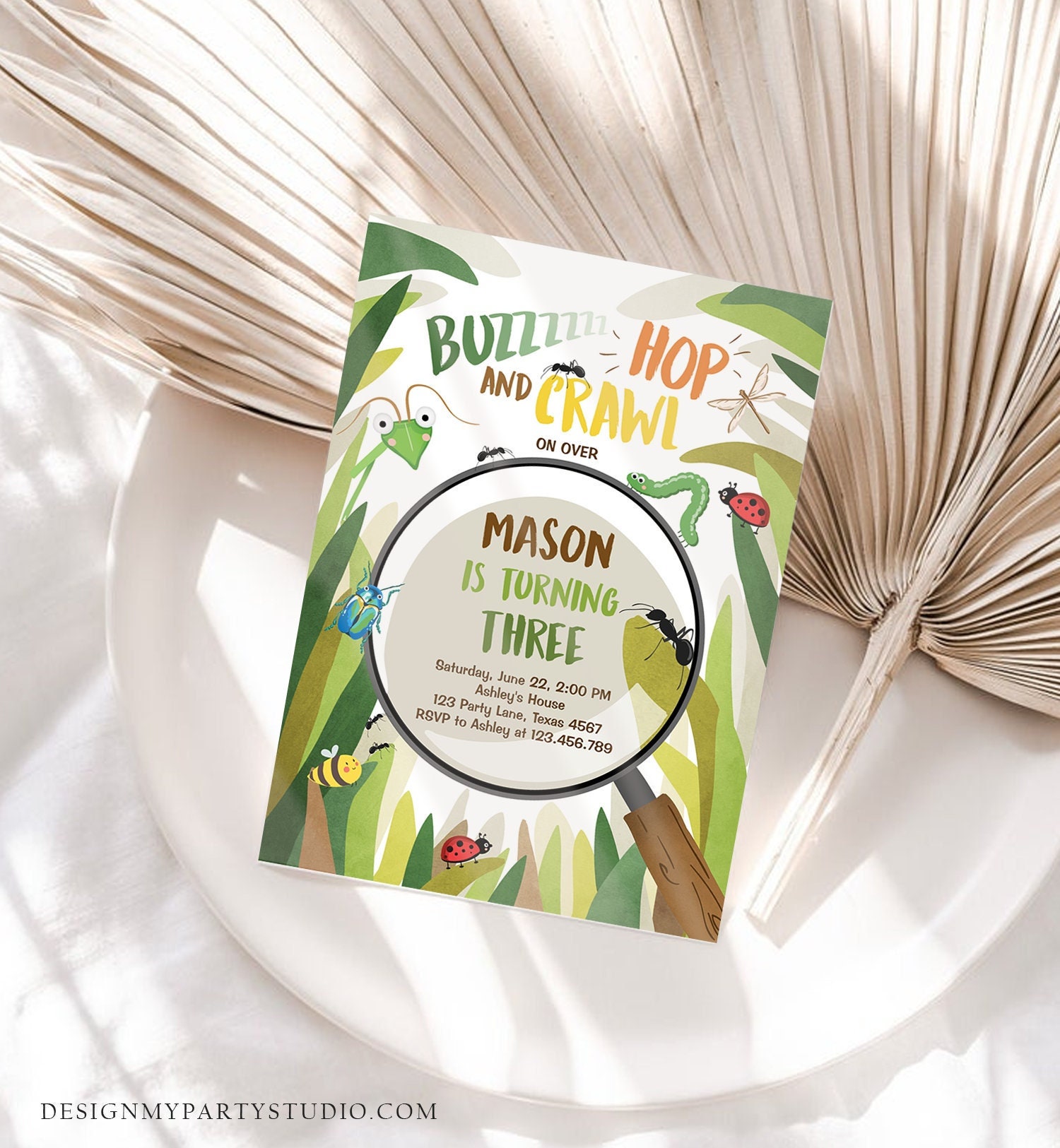 Editable Bug Birthday Invitation Insect Party Bugging Outdoor - Etsy
