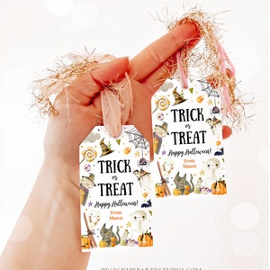 Editable Halloween Favor Tags Boo Gift Tags Costume Party - Etsy