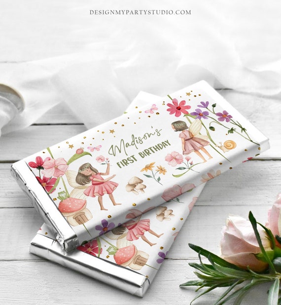 Editable Fairy Candy Bar Wrapper Fairy Chocolate Bar Labels | Etsy