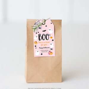 Editable Halloween Favor Tags Boo Gift Tags Costume Party Trick or ...
