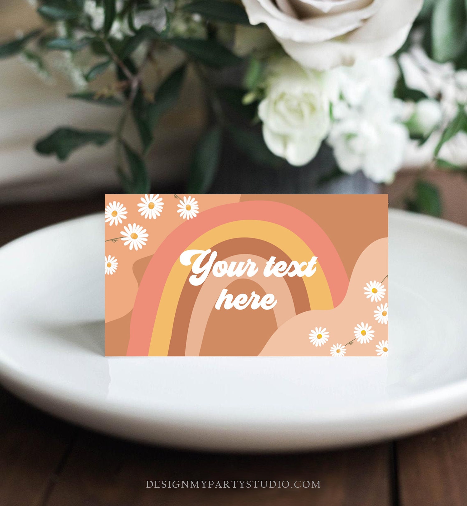 Editable Groovy Retro Daisy Food Labels Flower Power 70's - Etsy