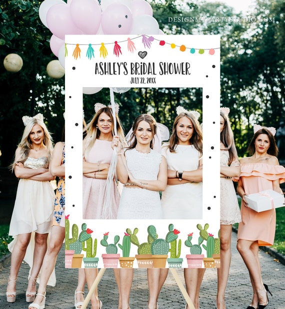 Editable Fiesta Photo Booth Sign Bridal Shower Photo Prop Cactus ...