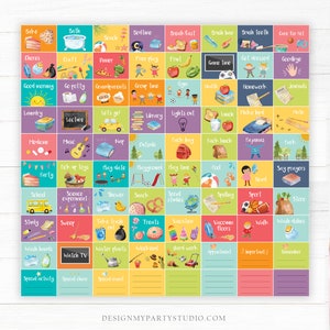 Visual Schedule Kids Daily Routine Chart 80 Cards Chores School ...